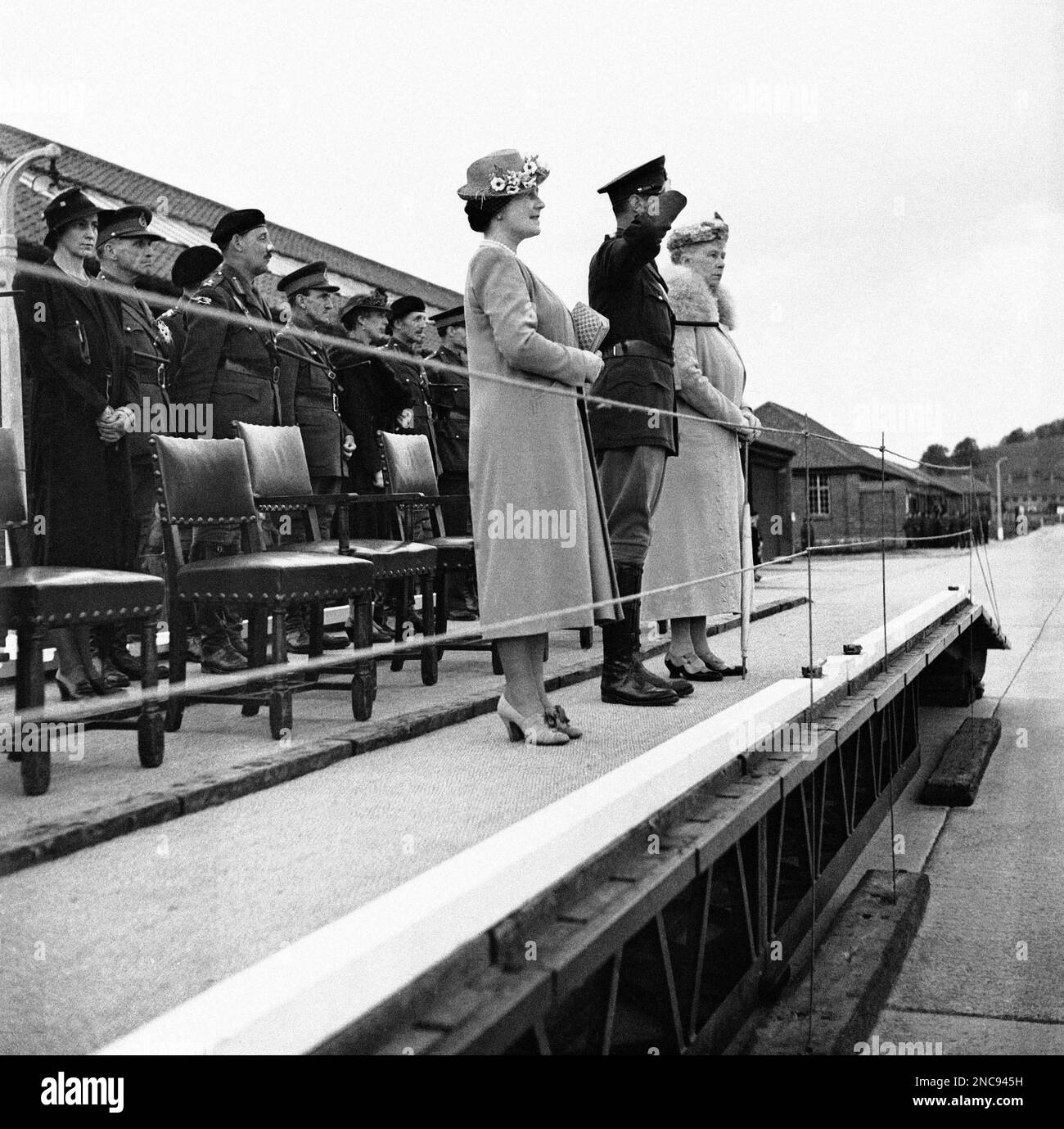 Britain's King George VI and Queen Elizabeth visited a Guards armoured ...