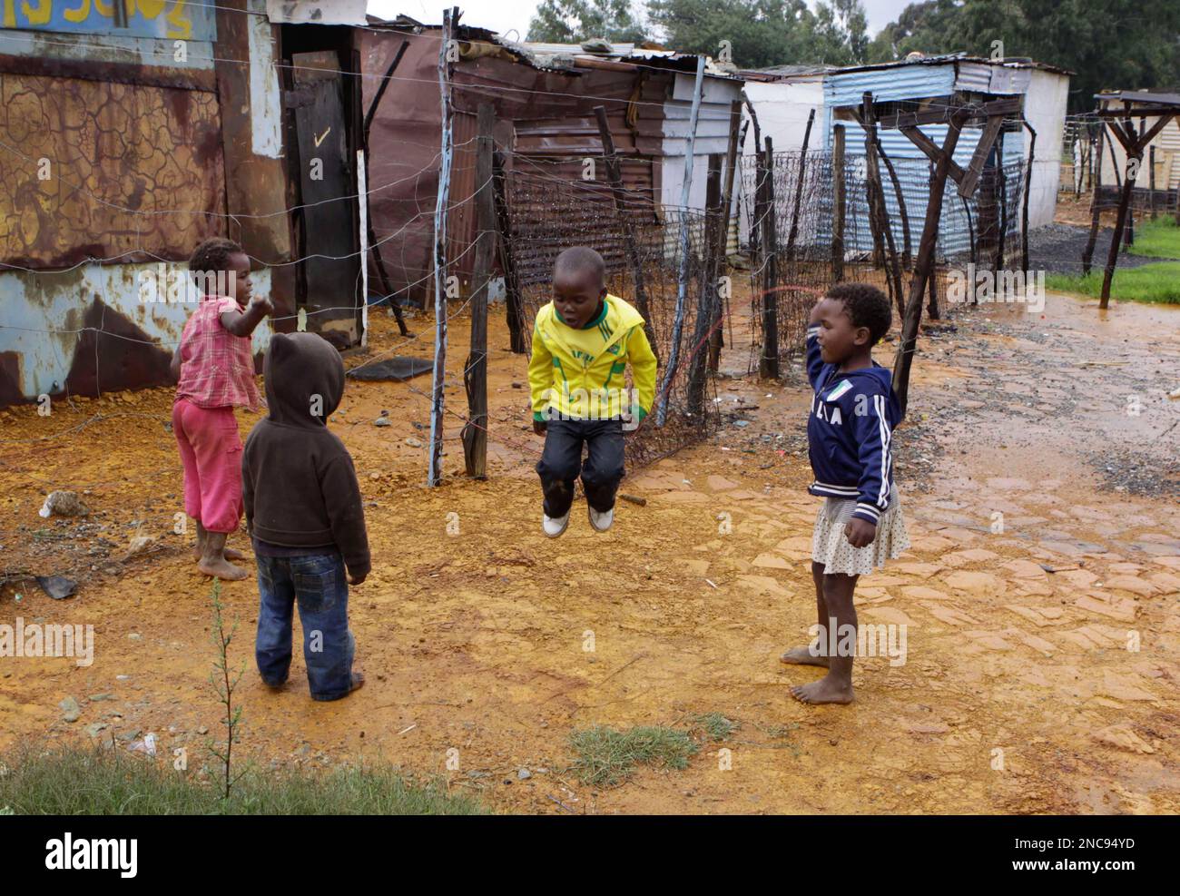 In this photo taken Wednesday, Jan. 26, 2011, children jump rope at the ...