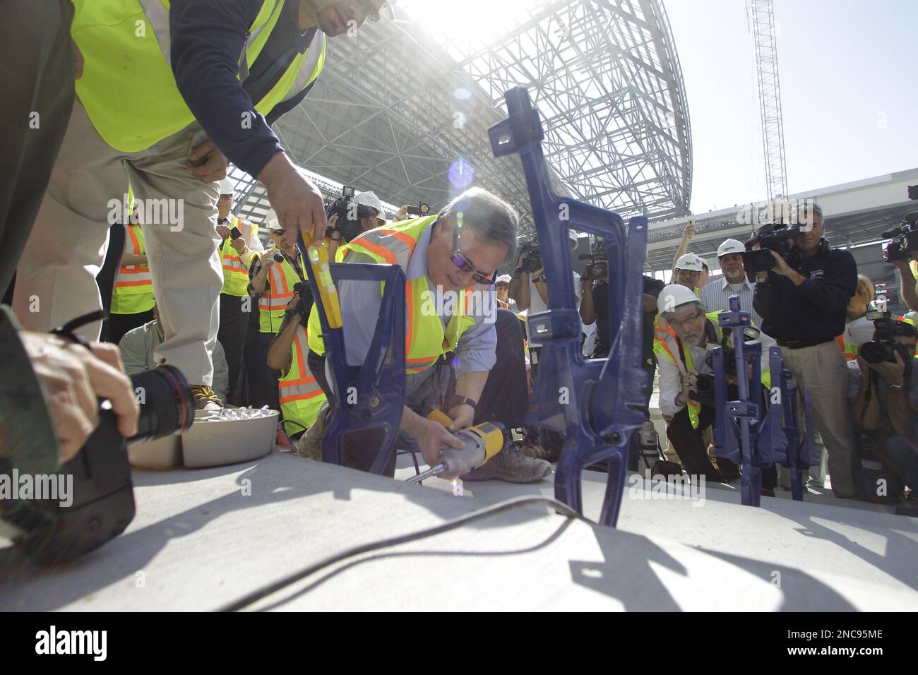 Jeffrey Loria, the owner of the team, install the first seat to be ...