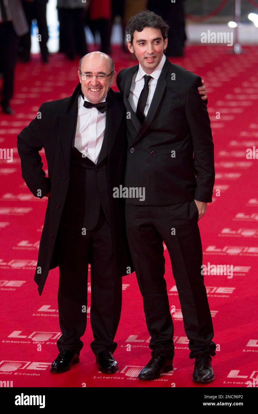 Spanish actor Alex Angulo, left, and director David Pinillos pose on ...