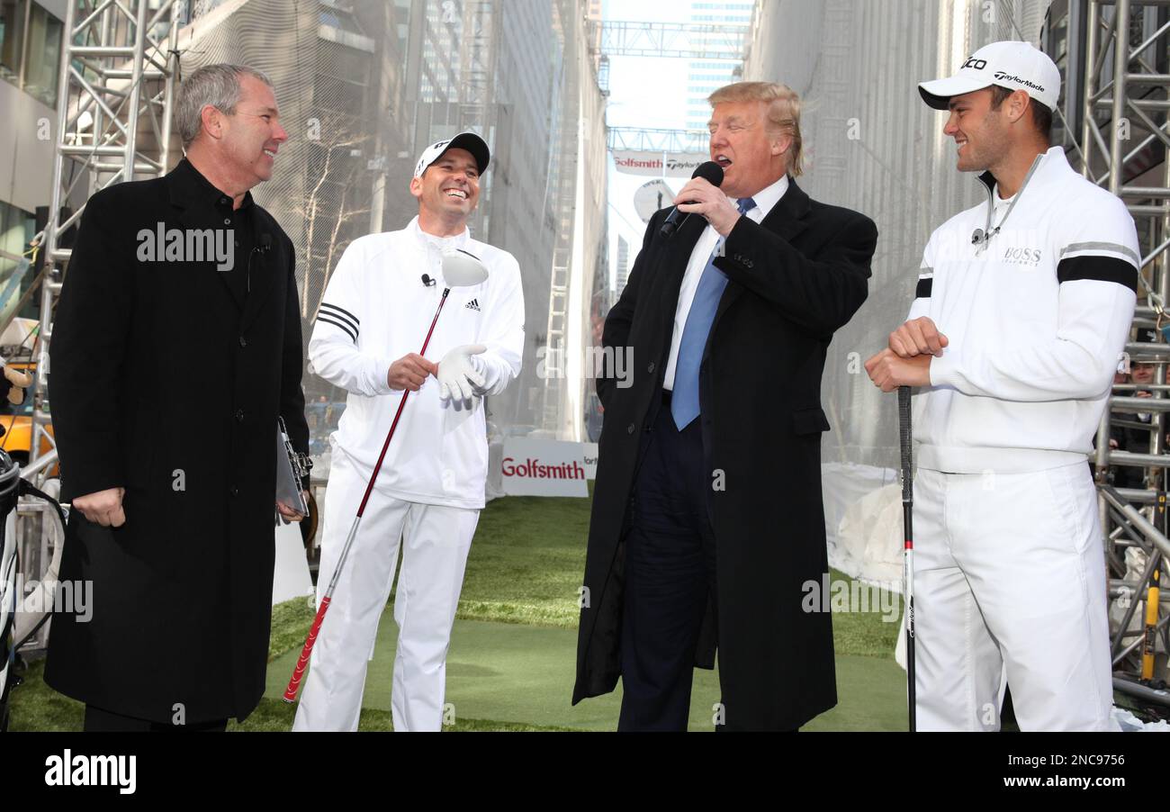 TaylorMade-Addidas President and CEO Mark King, golfer Sergio Garcia ...