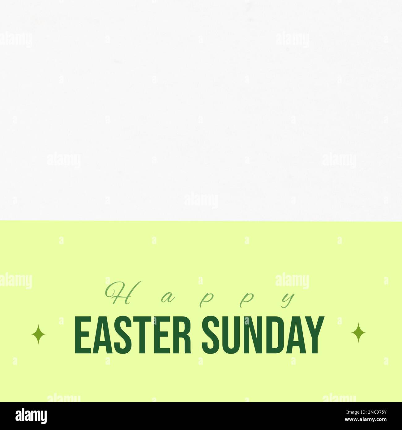 Composition of happy easter sunday text on white and yellow background ...