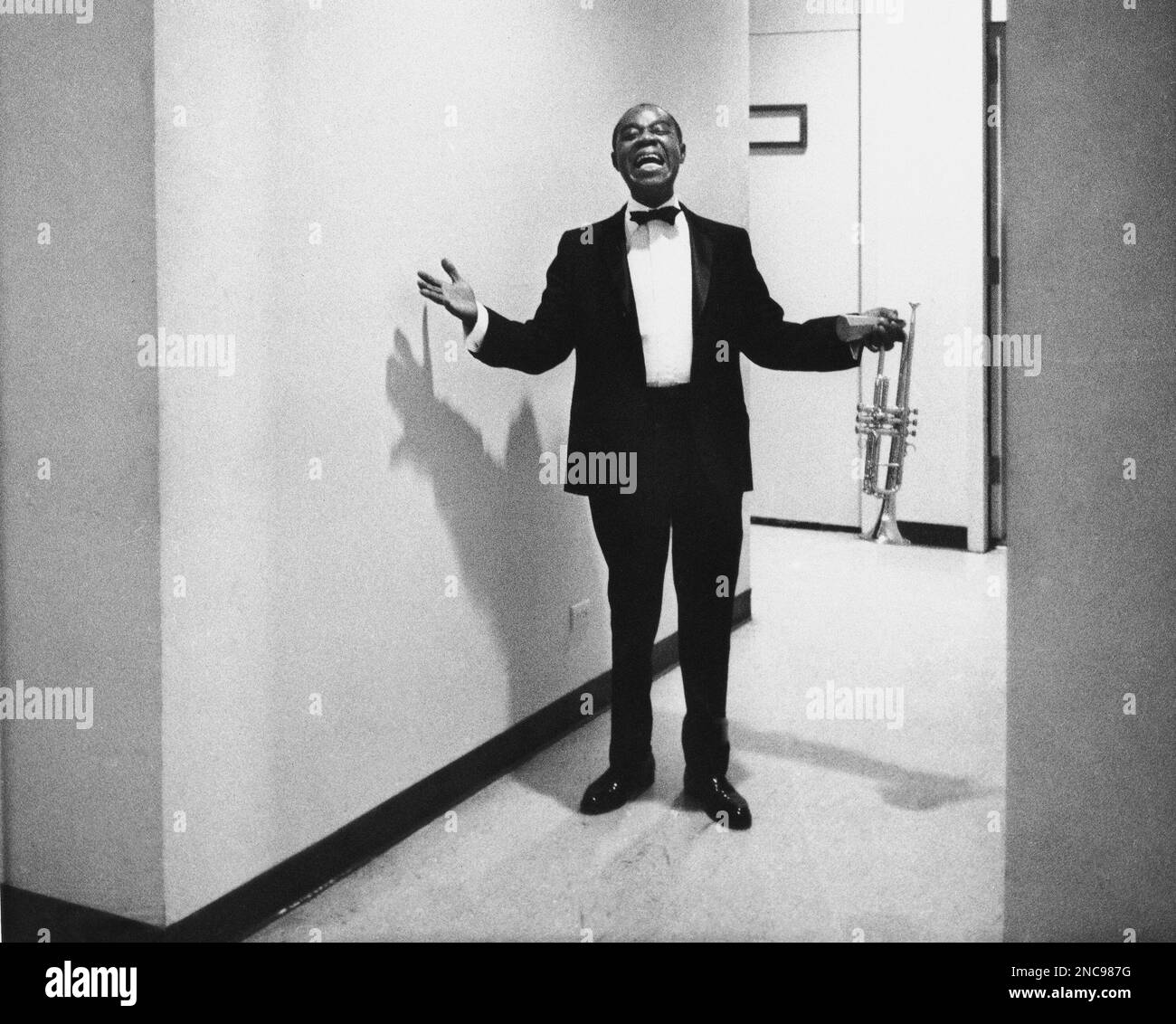 Louis “Satchmo” Armstrong is coming out of a Las Vegas dressing room in ...