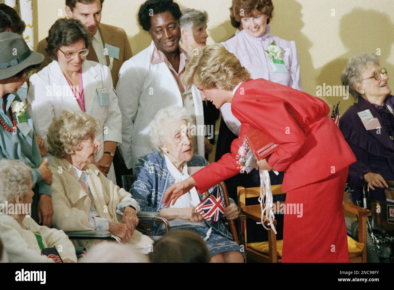 Diana Princess of Wales greets residents and staff of Washington home ...