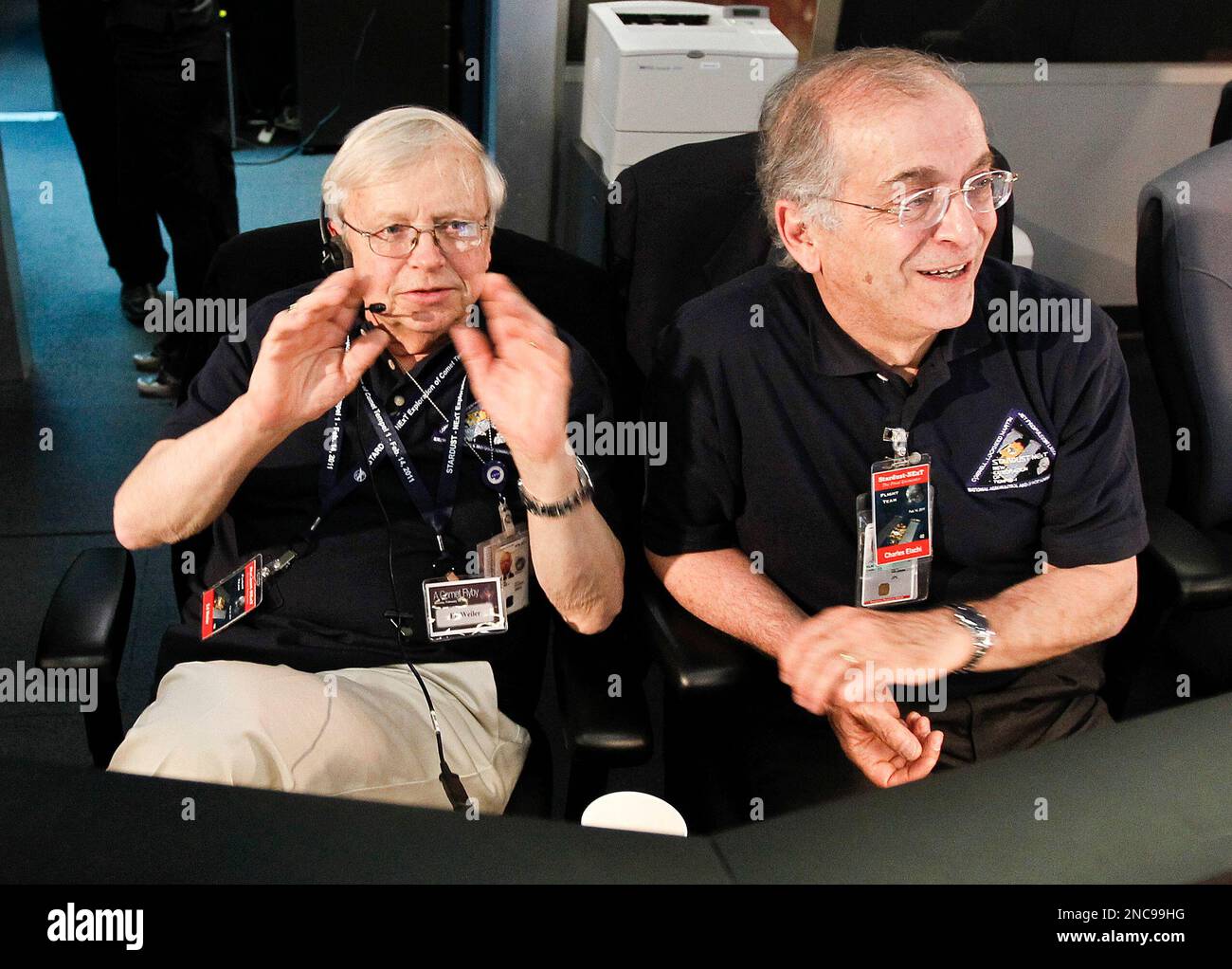 Ed Weiler, Associate Administrator of the Science Mission Directorate at NASA Headquarters, left ...
