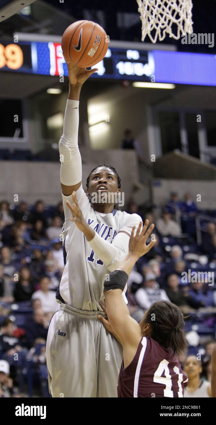 Xavier forward Amber Harris (11) in action against Fordham in an NCAA ...