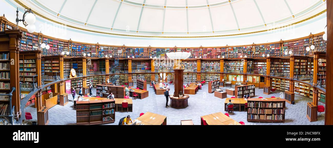 wide angle panorama view of interior of circular victorian picton ...