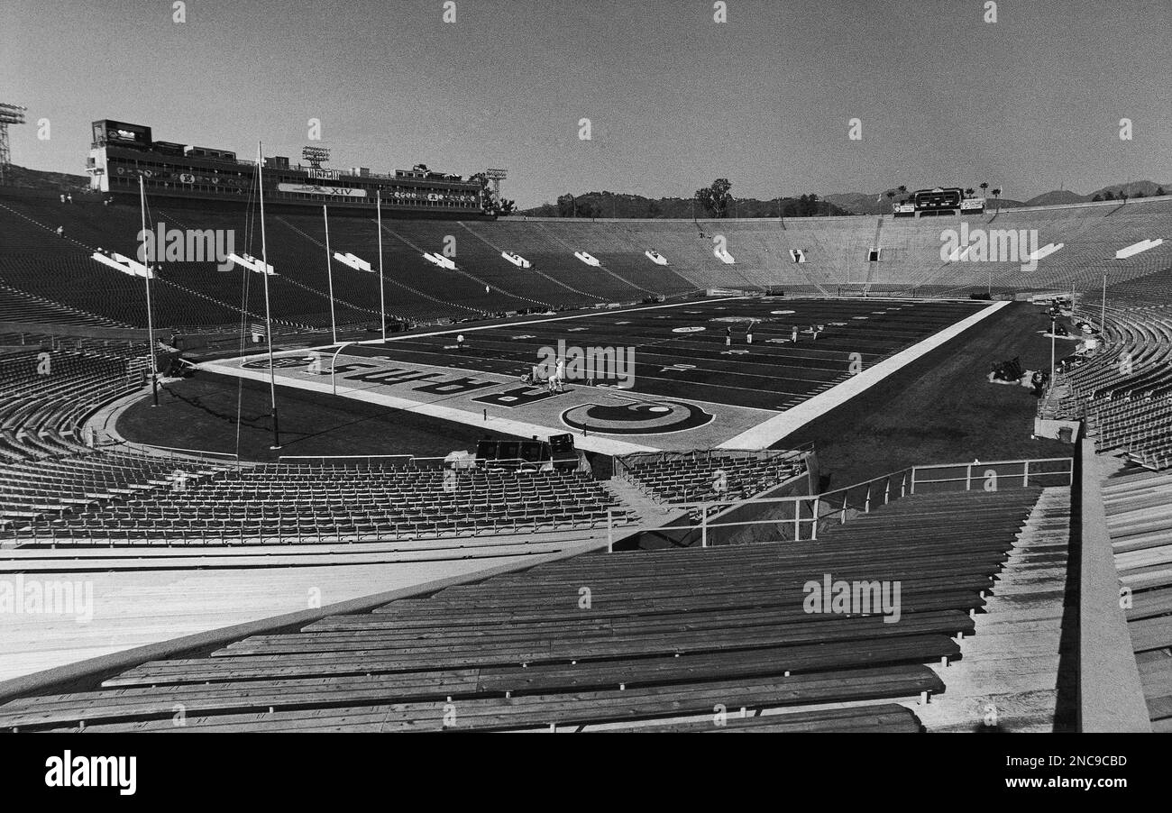 A sweeping view of the Rose Bowl in Pasadena, California on Jan. 19 ...