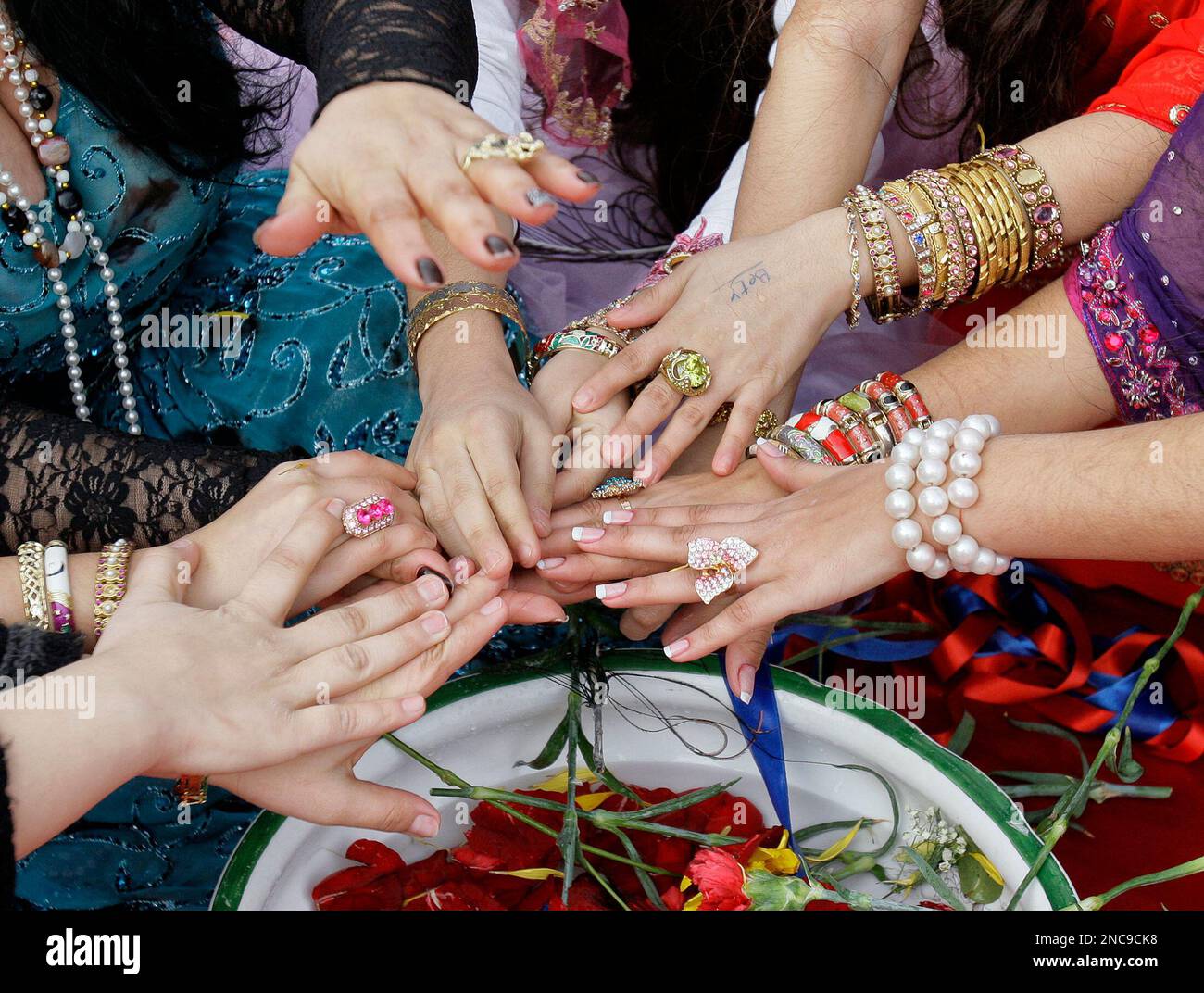 The hands of Romanian witches, during a Valentine's Day ritual in ...