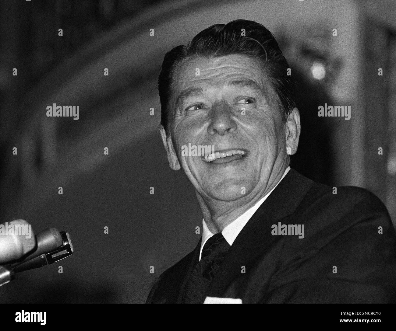 California Gov. Ronald Reagan addresses a meeting of the Young ...
