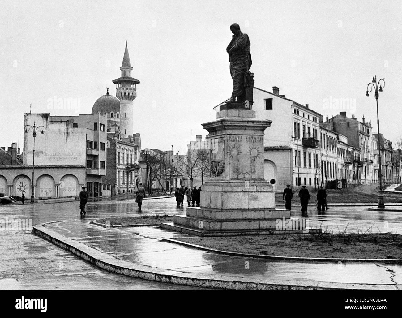 The statue of Ovid (Publius Ovidius Naso) standing in the main square ...