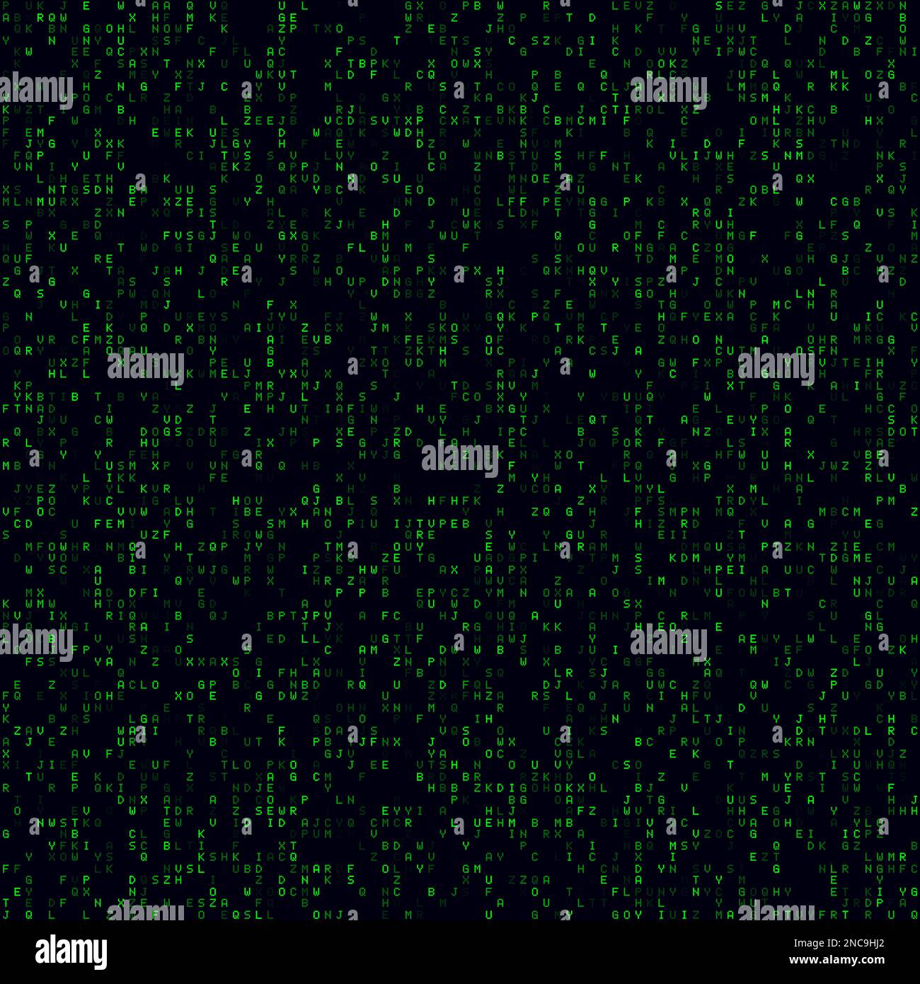 Tech background. Green sparse alphabet letters background. Big sized ...
