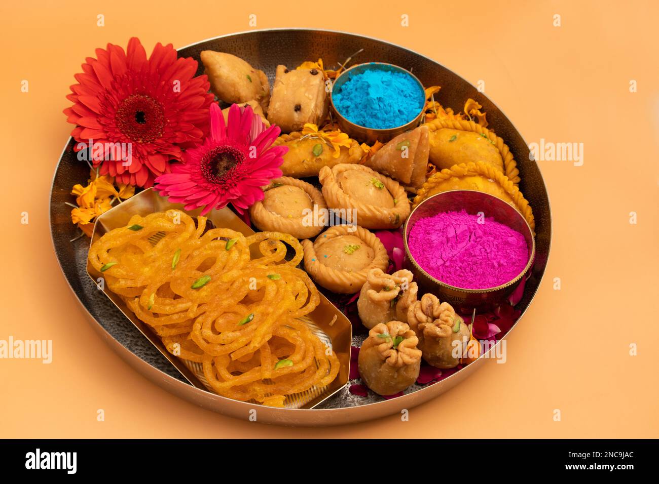 Assorted Indian Mithai Jalebi, Jilebi, Zalebi, Gujiya, Gujia, Karanji ...