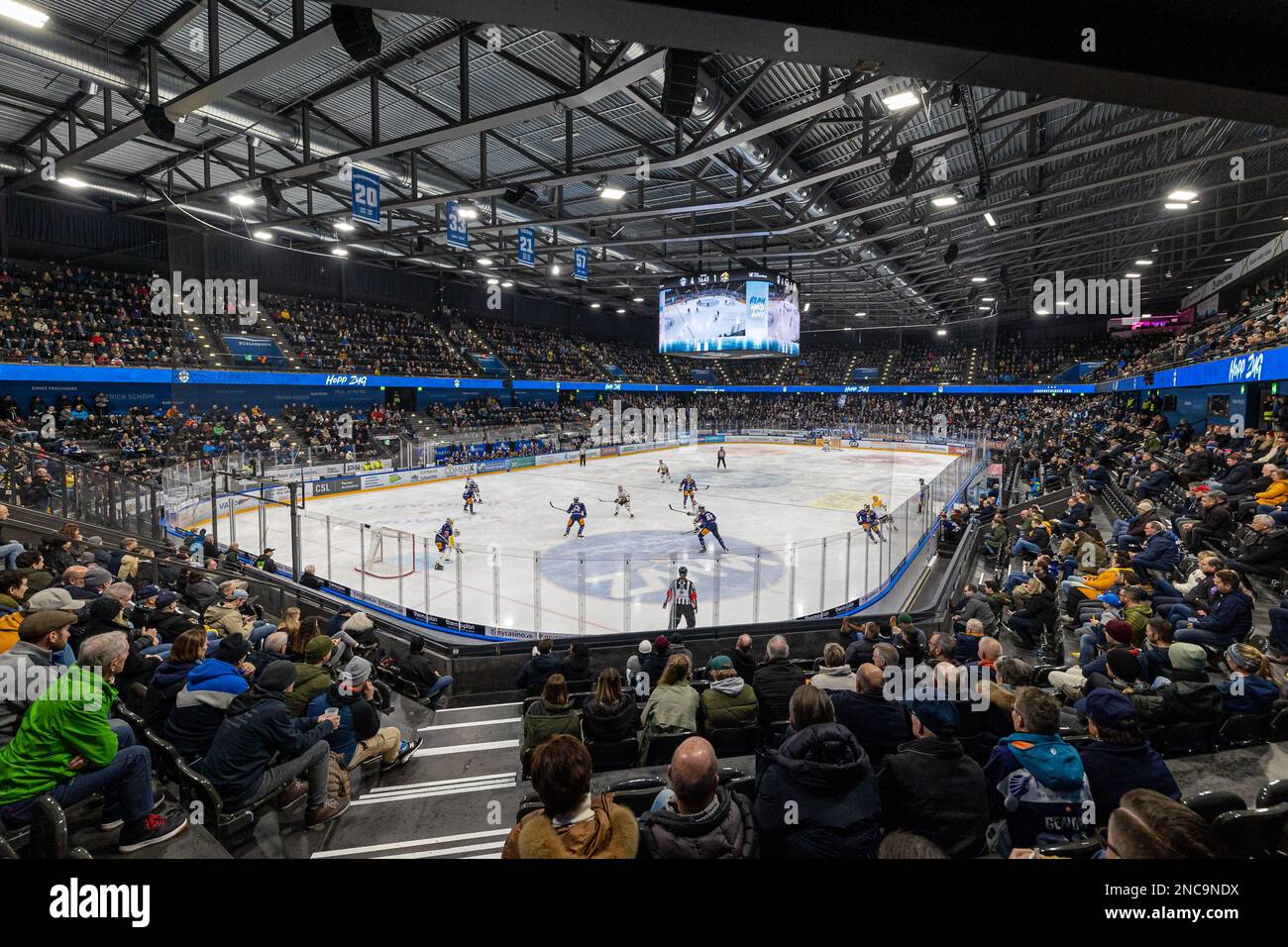 Zug. Switzerland, 14/02/2023, *** Insight into the Bossard Arena during ...