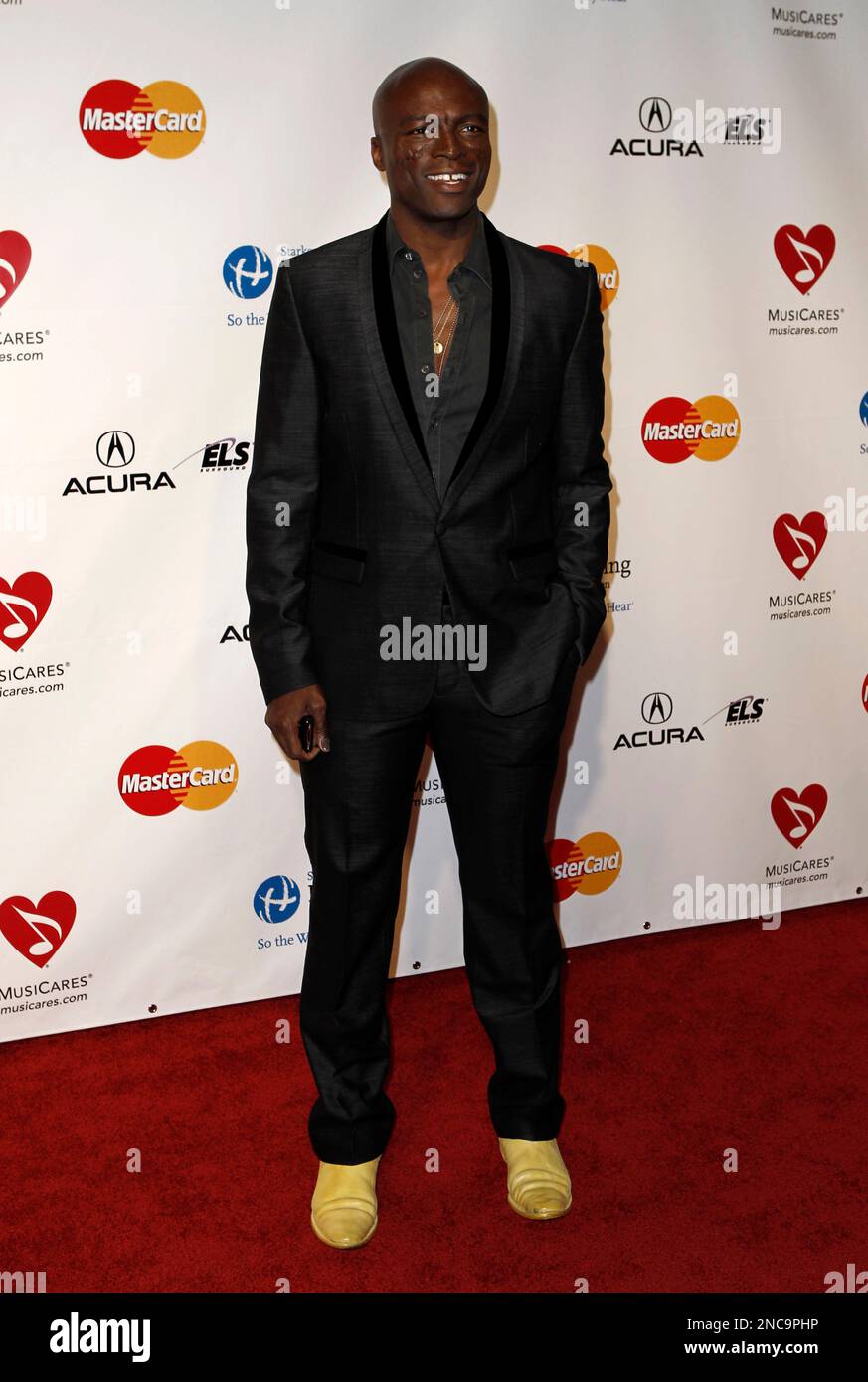 Seal arrives at the MusiCares Person of the Year gala honoring Barbra ...