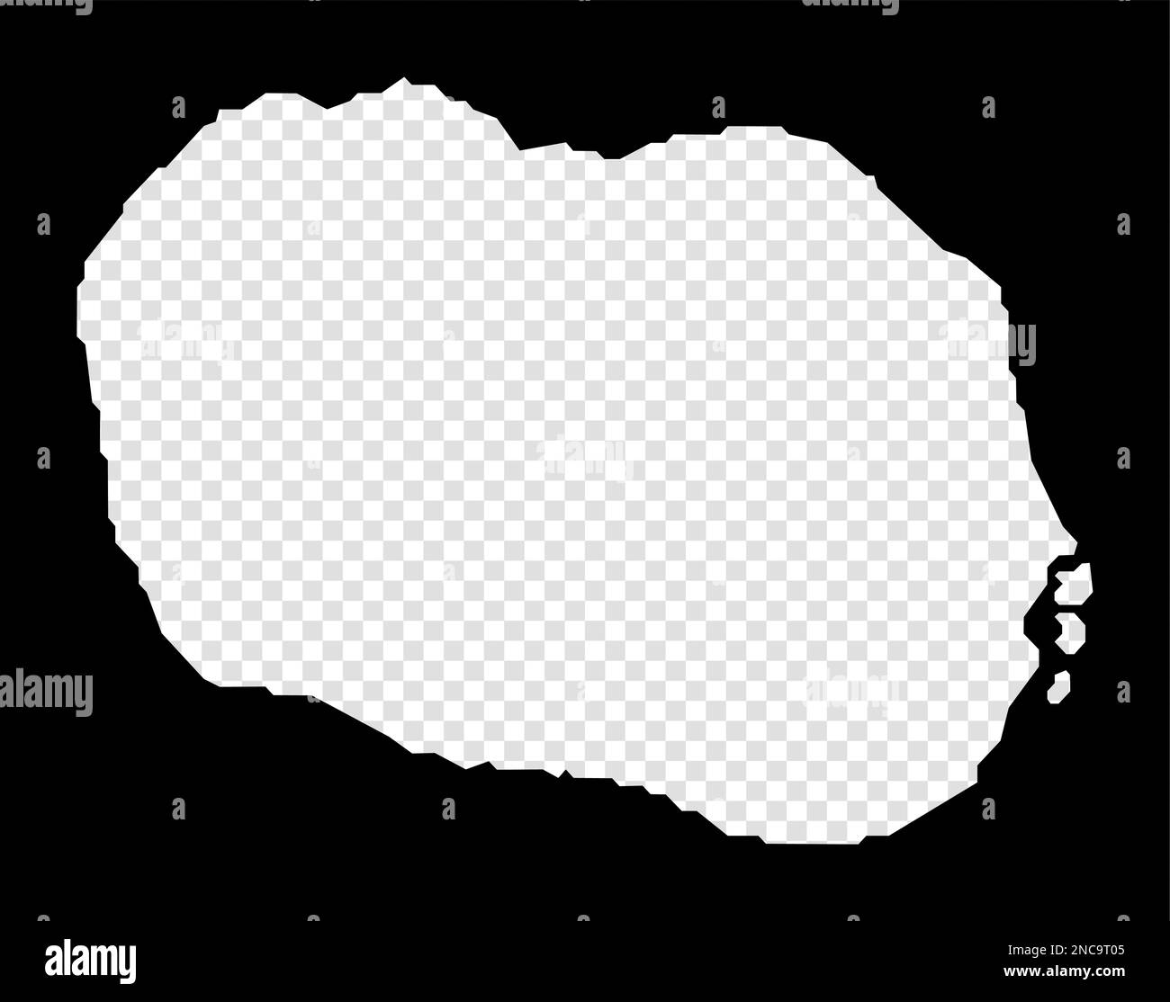 Stencil map of Rarotonga. Simple and minimal transparent map of ...