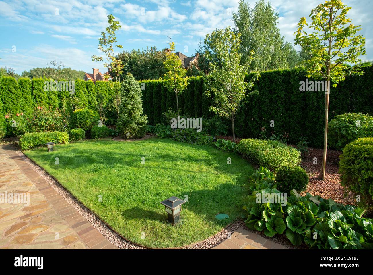 Front yard -part of garden - near prosperous dacha in Belgian village ...