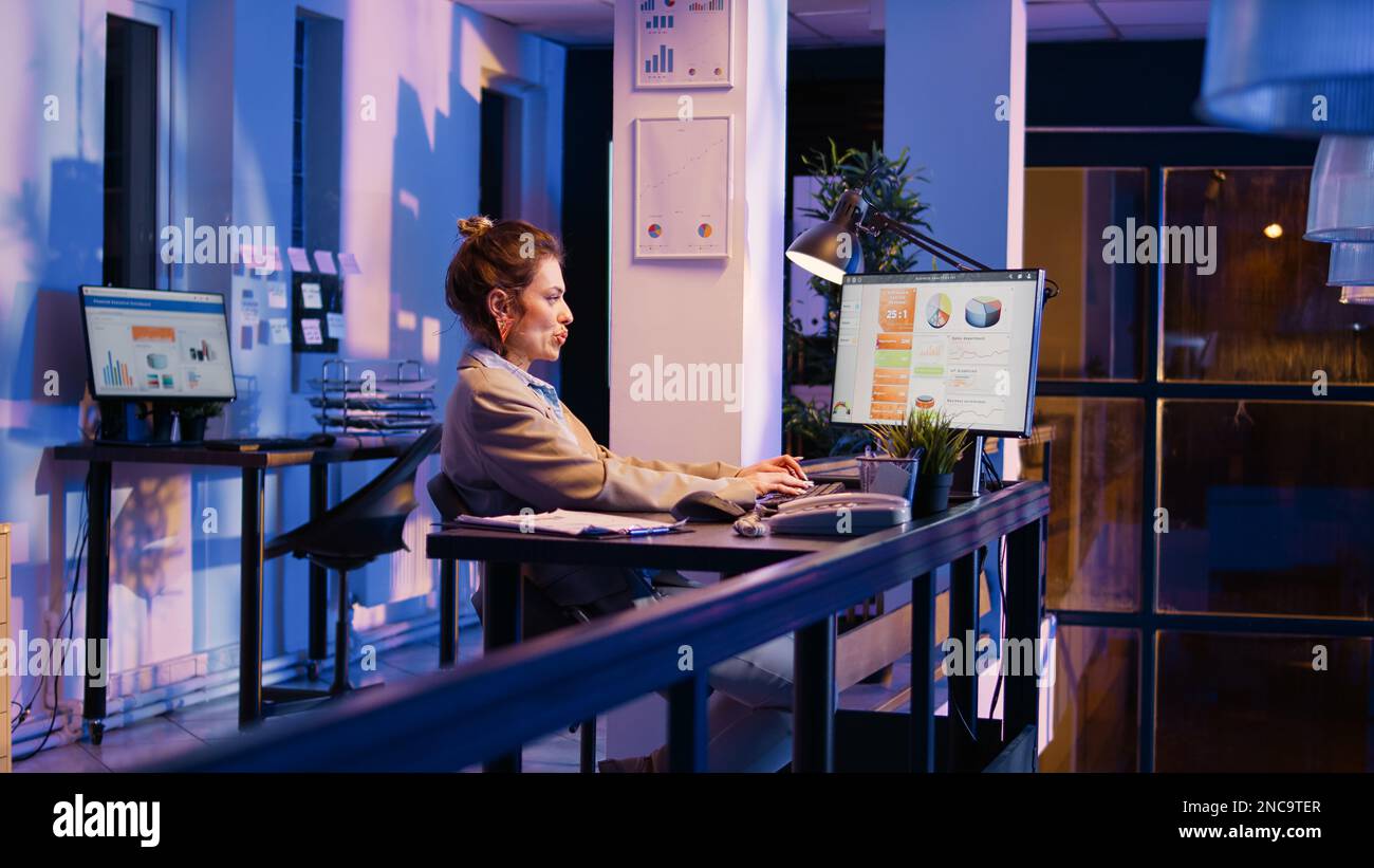 Female employee dealing with back pain at desk job, feeling sick while ...