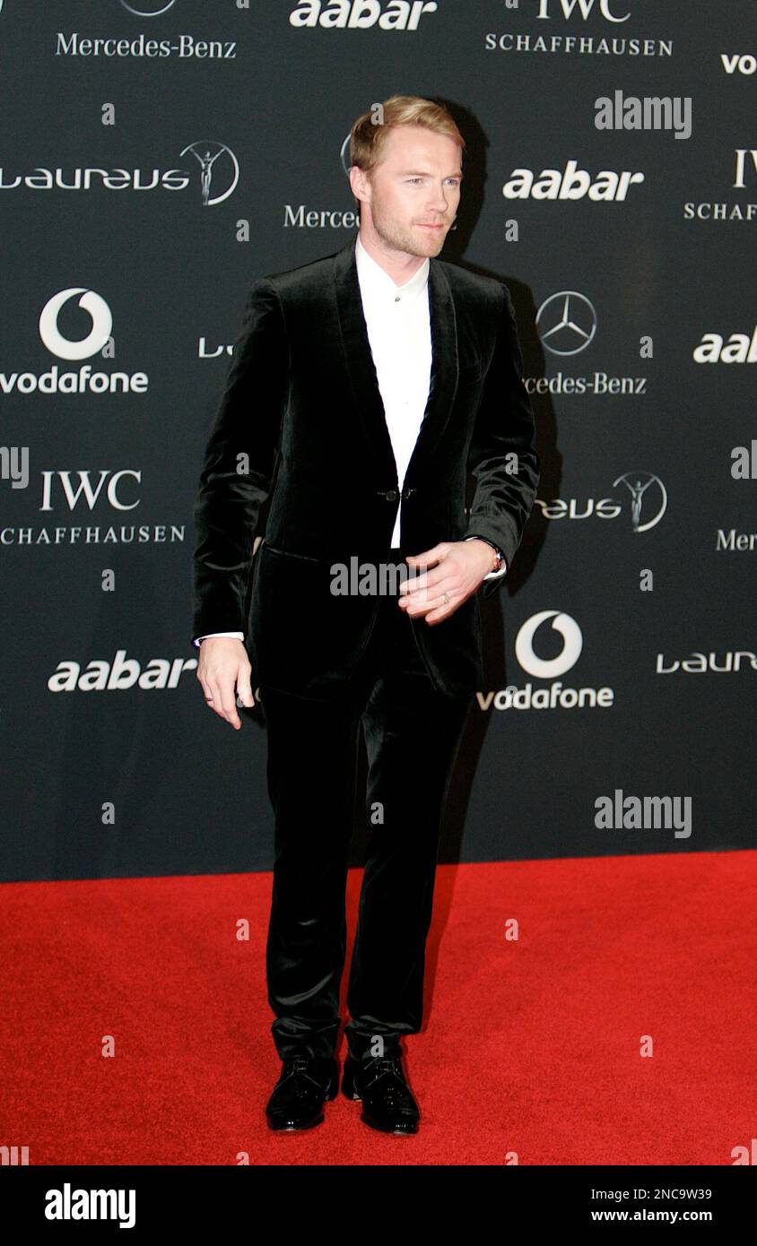 Irish Singer Ronan Keating arrives for the Laureus Awards in Abu Dhabi ...