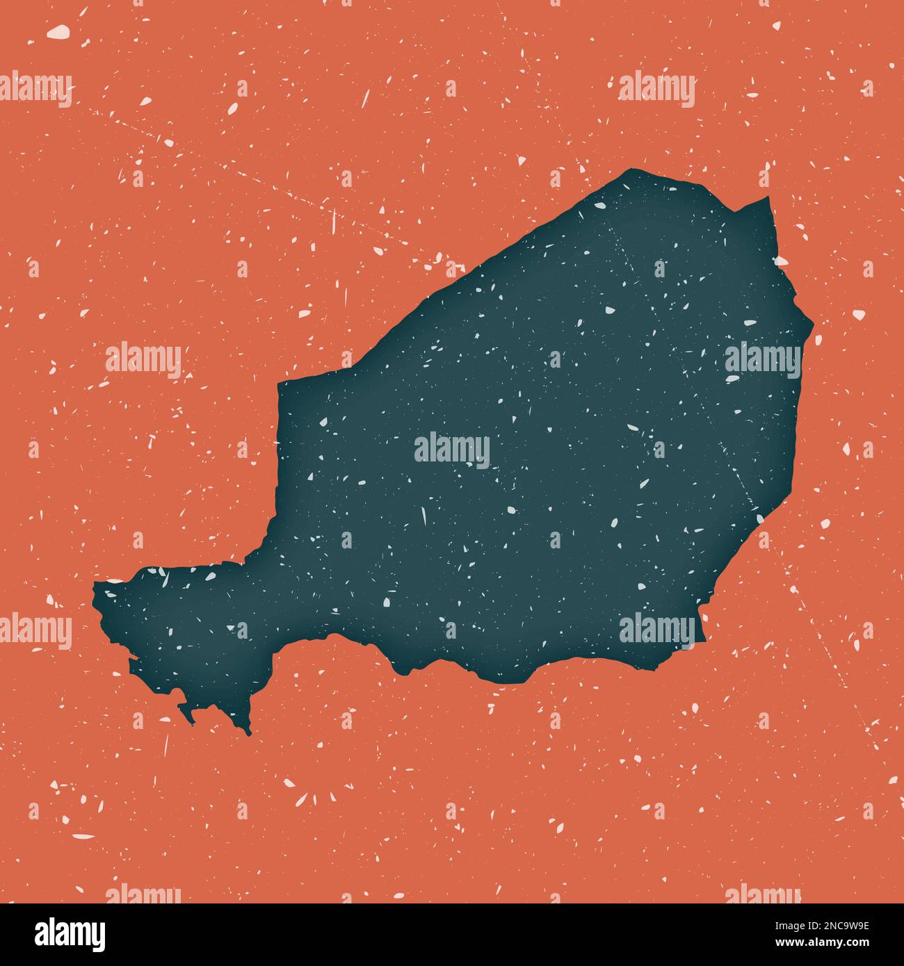 Niger vintage map. Grunge map of the country with distressed texture ...