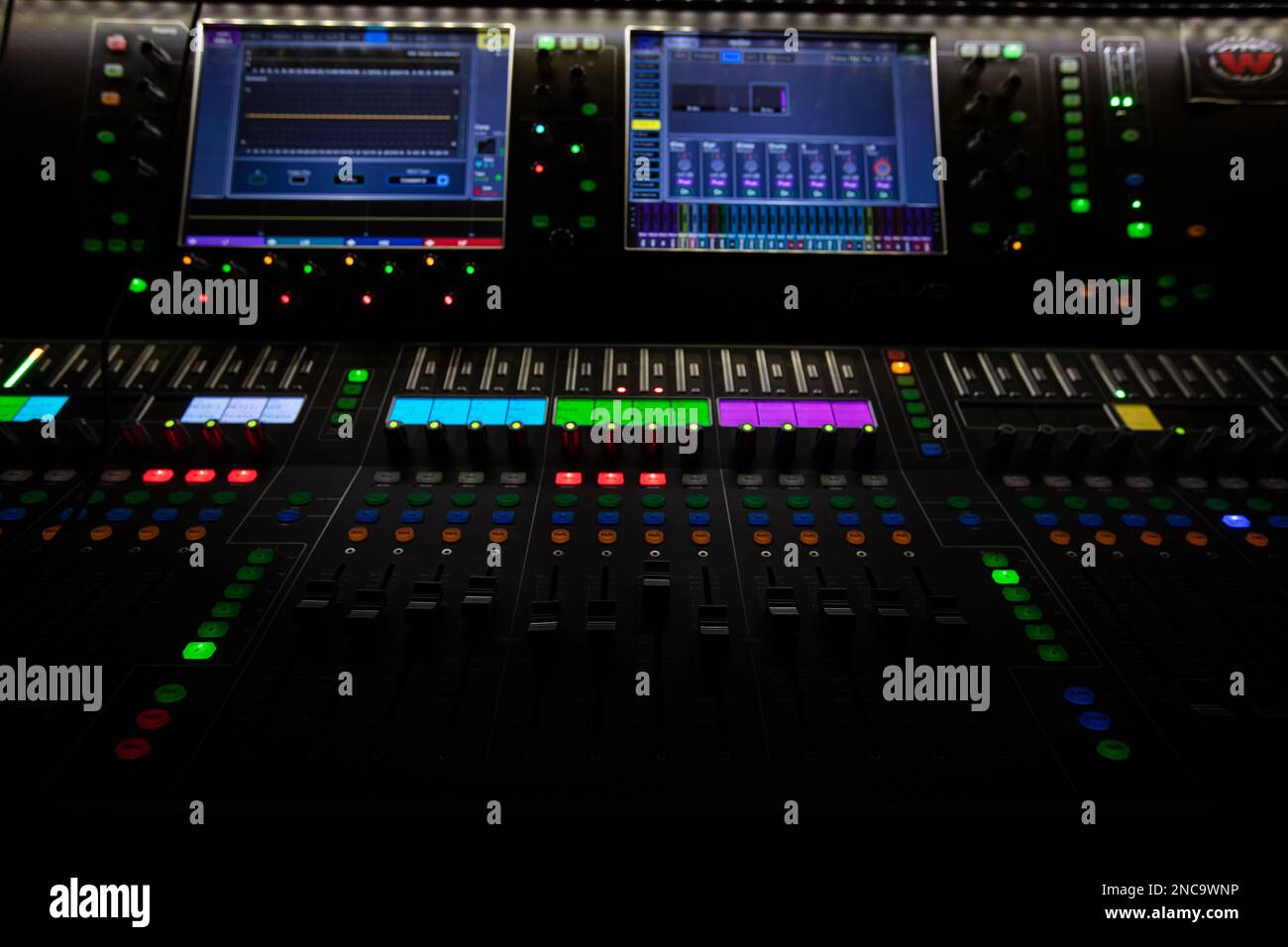 Closeup of sound control panel for design purpose Stock Photo - Alamy