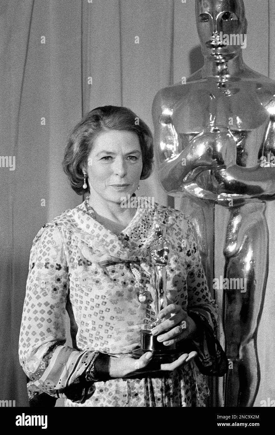 Actress Ingrid Bergman poses with her Oscar after winning for best ...