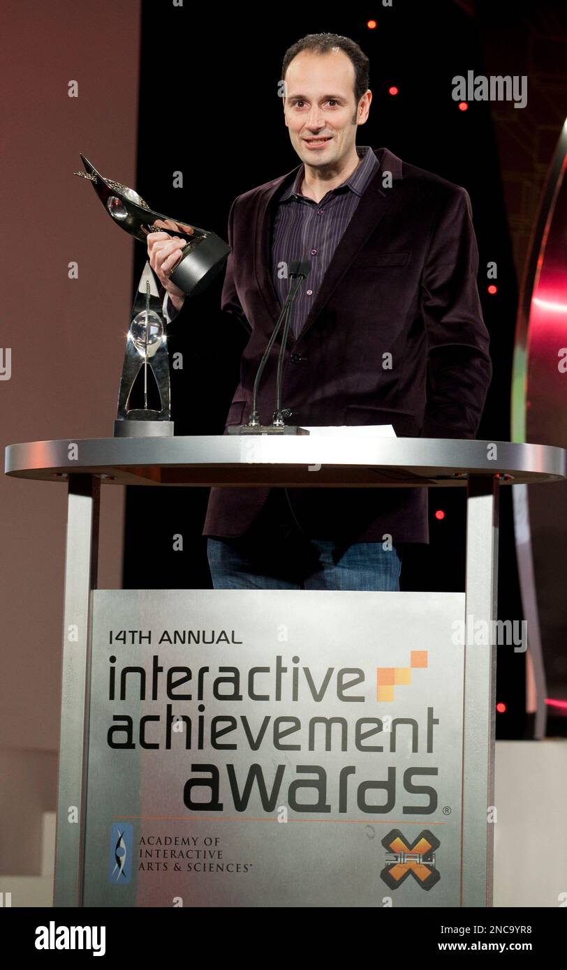 MTV/Harmonix President & CEO, Alex Rigopulos accepts the award for ...