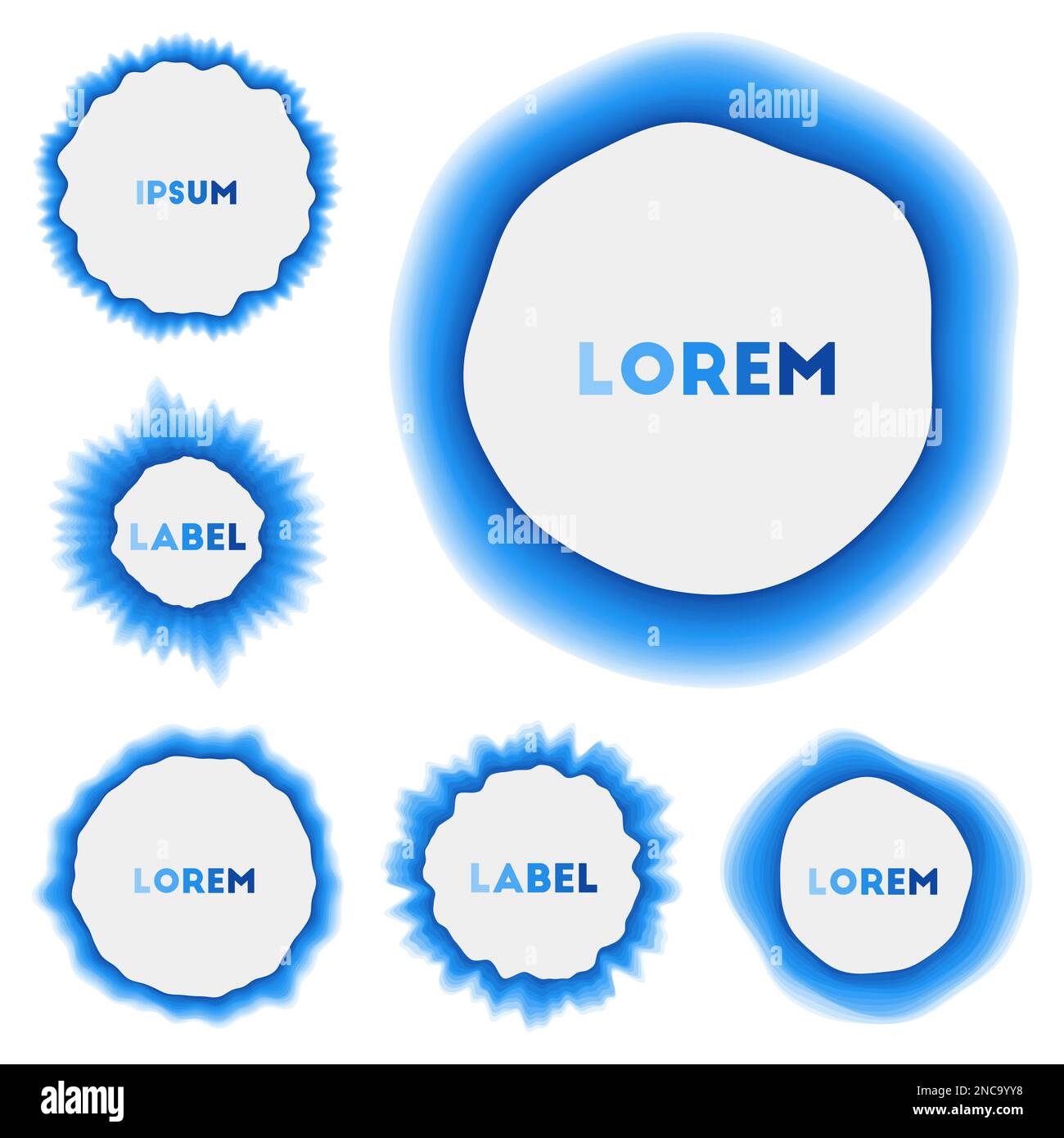 Abstract round labels. Astonishing circular backgrounds. Beautiful ...