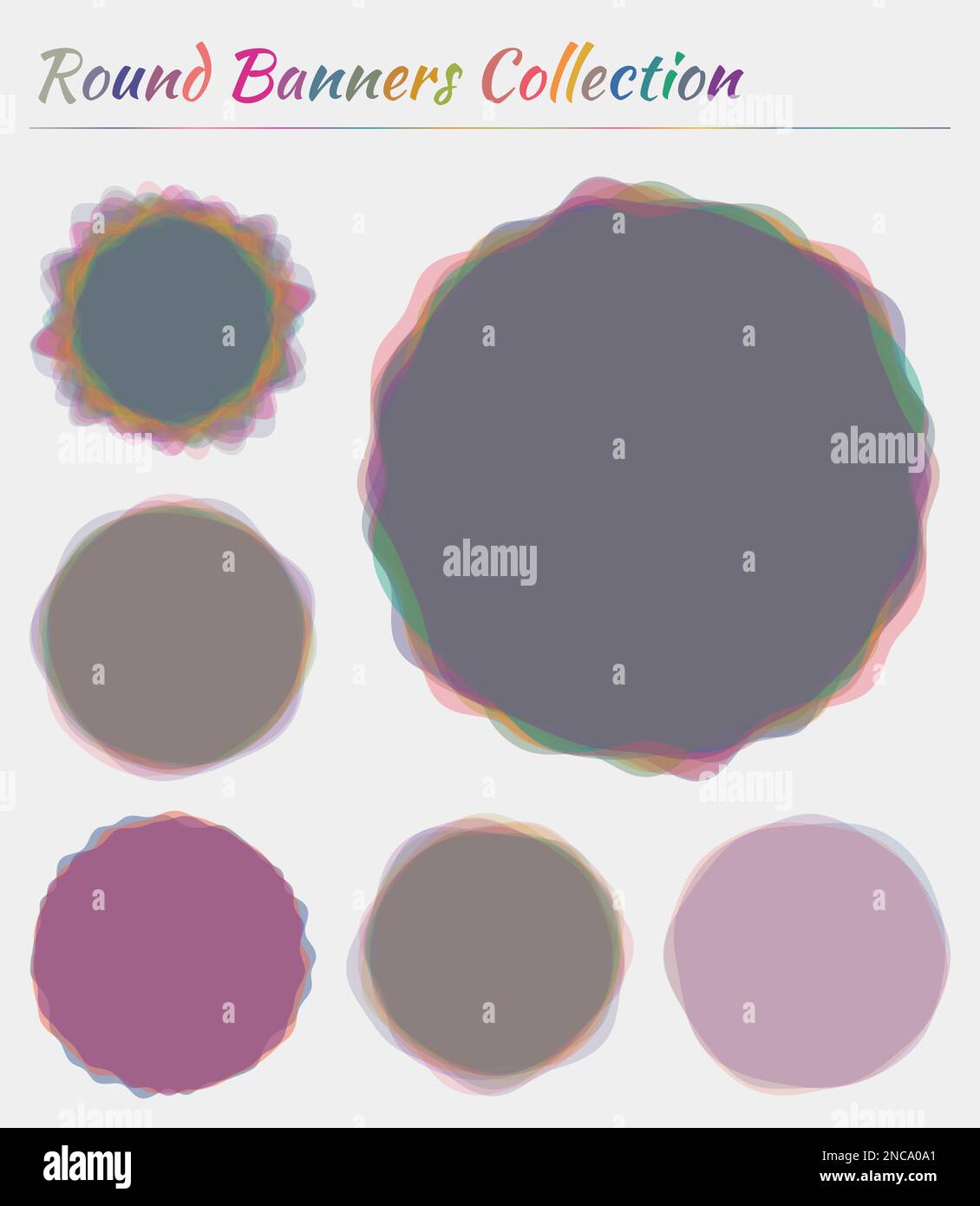 Round labels. Circular backgrounds in bold colors. Awesome vector ...