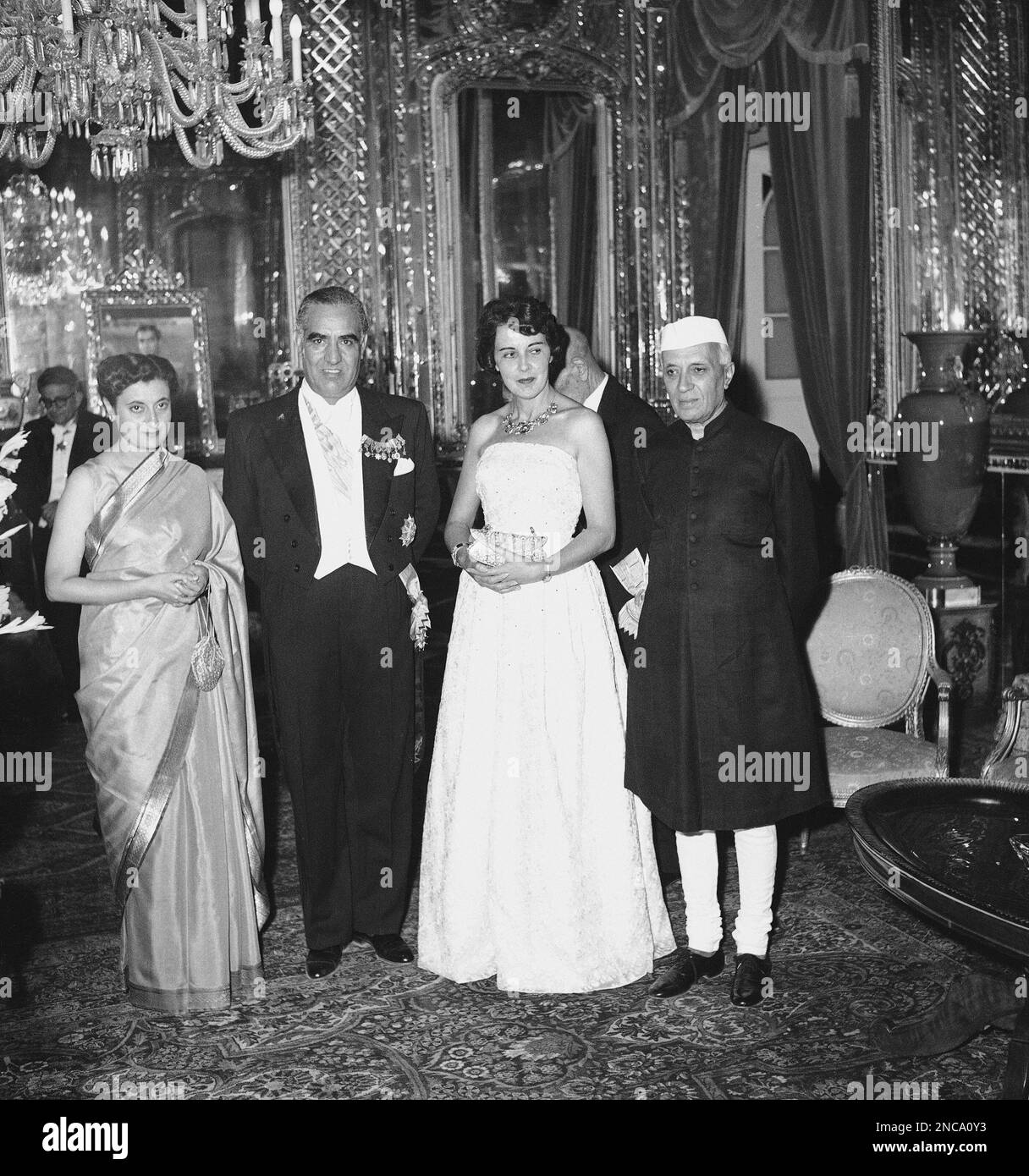 Indian Premier Jawaharlal Nehru, right, and his daughter, Indira Gandhi ...