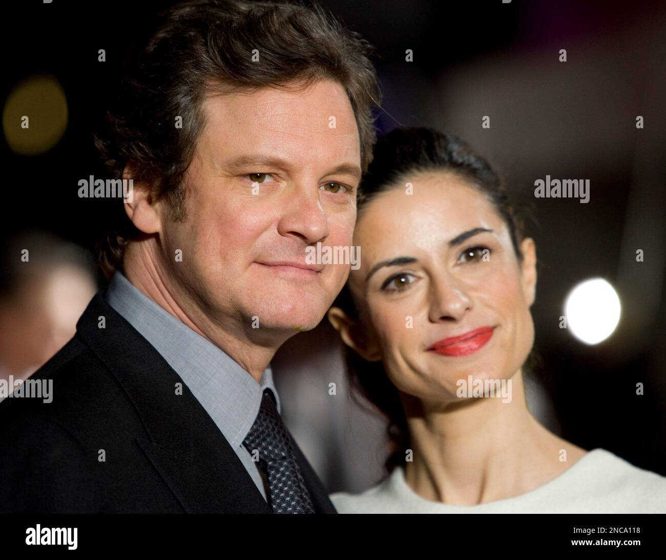 British actor Colin Firth and wife Olivia arrive for the 31st London ...