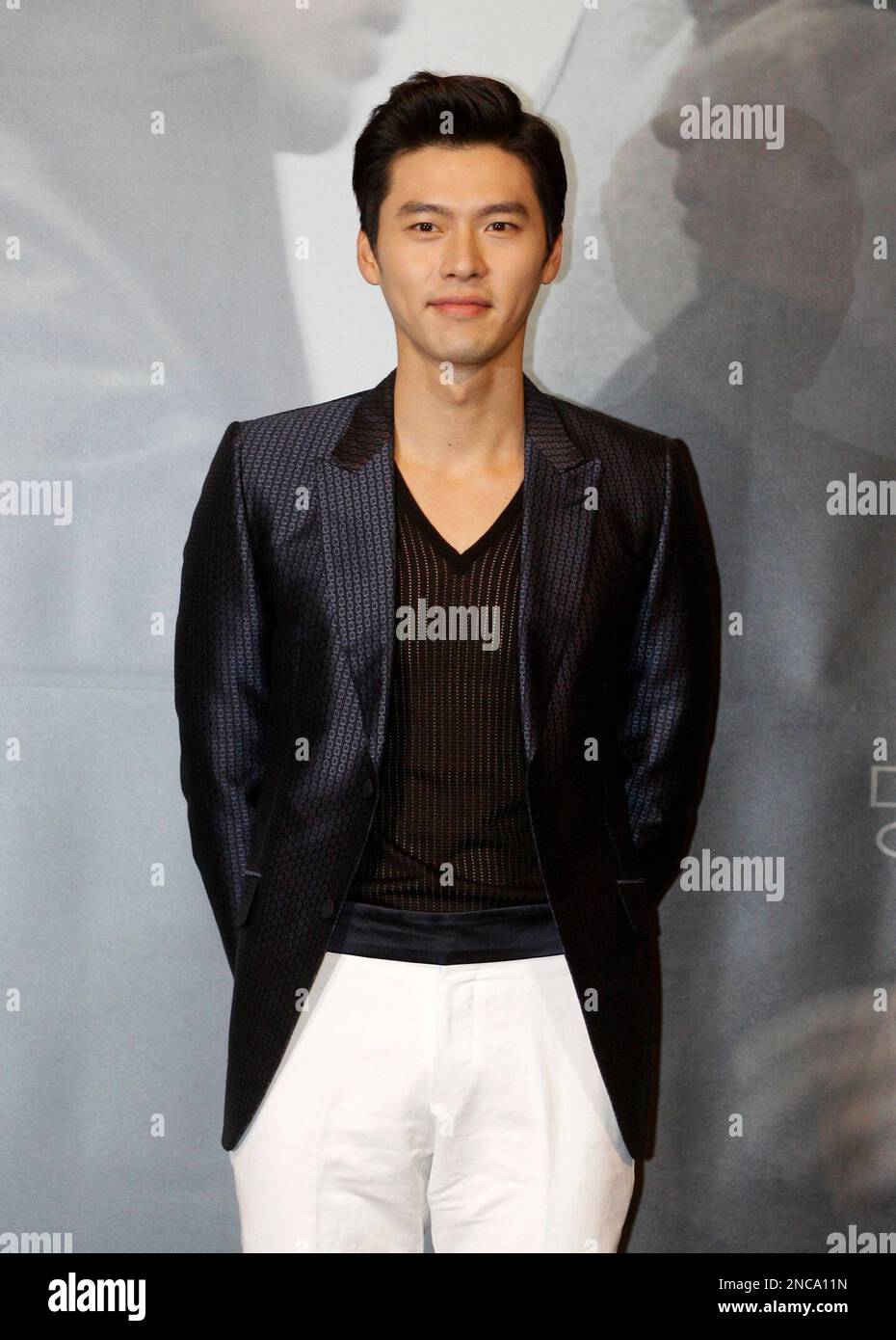 South Korean actor Hyun Bin participates at a press preview of his ...