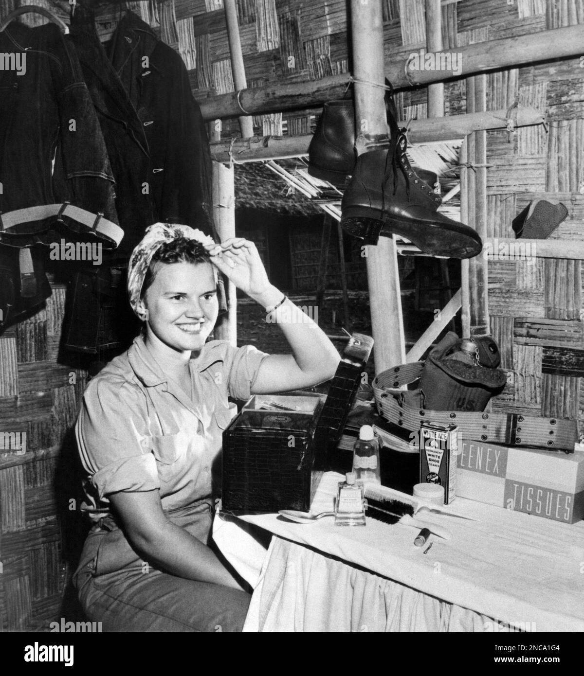 U.S. Army nurse Marion Shirley of Minot, N.D., stationed on the China ...