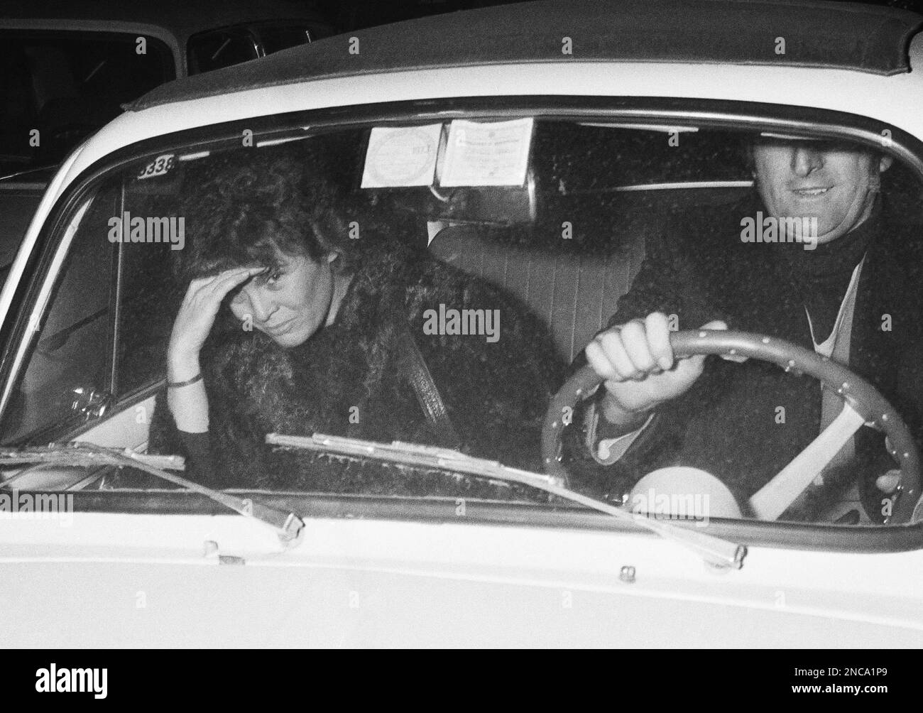 Mrs. Gail Getty leaves her home in Rome aboard police car on Dec. 15 ...