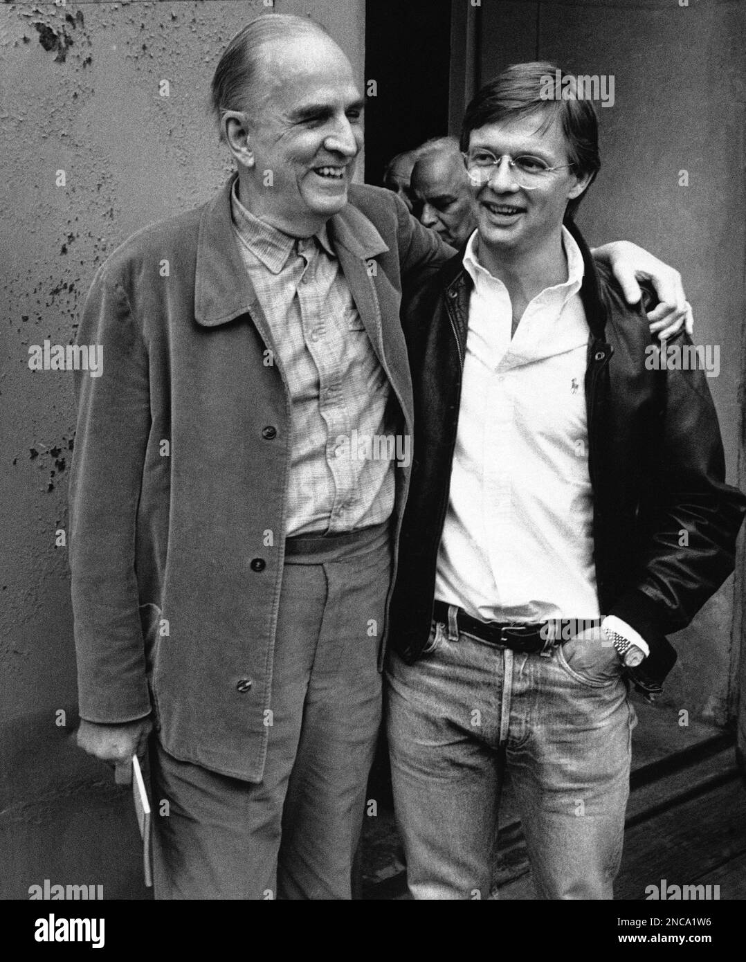 Directors Ingmar Bergman and Billie August seen in Stockholm on Sept. 1 ...