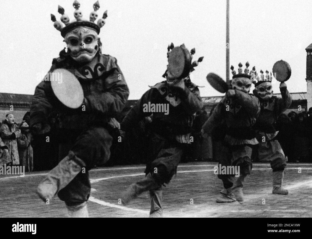 These grotesque figures are not devils, but priests participating in ...