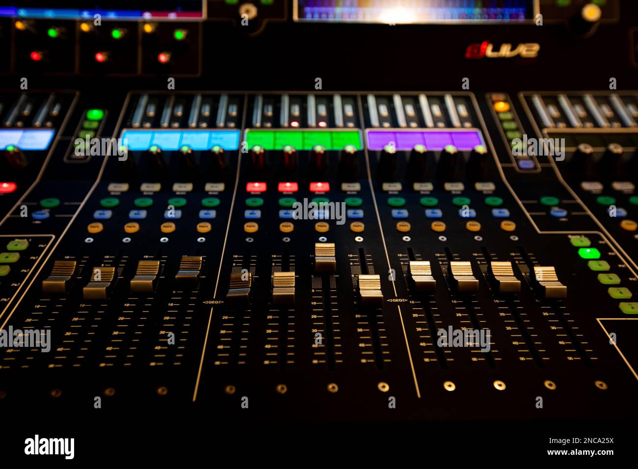 Closeup of sound control panel for design purpose Stock Photo - Alamy