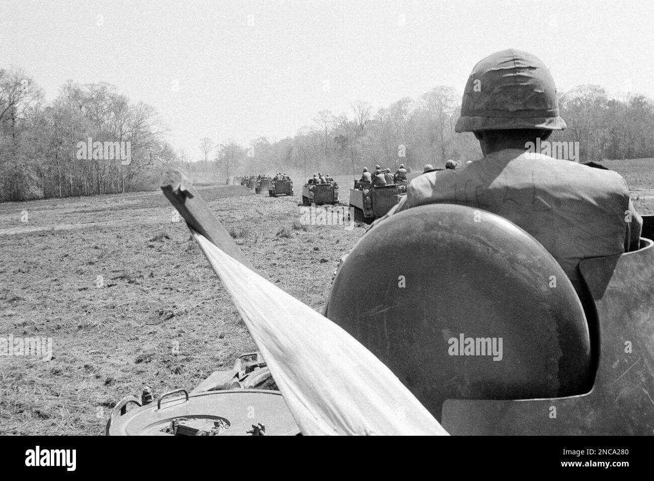 Armored cavalry assault vehicles of the U.S. 11th cavalry regiment move ...