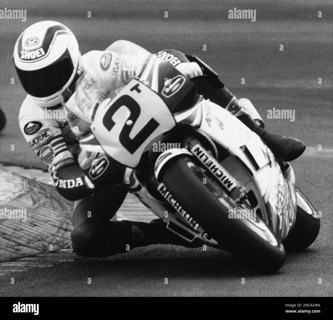 Australia's Wayne Gardner, World Championship leader in the 500cc class ...