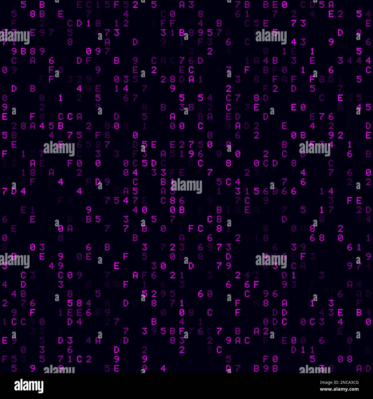 Tech background. Magenta sparse hexadecimal background. Medium sized ...