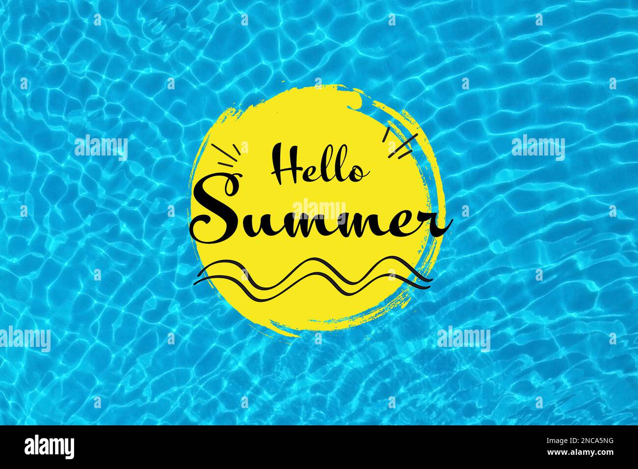 Hello Summer. Pure water with ripples in swimming pool Stock Photo - Alamy
