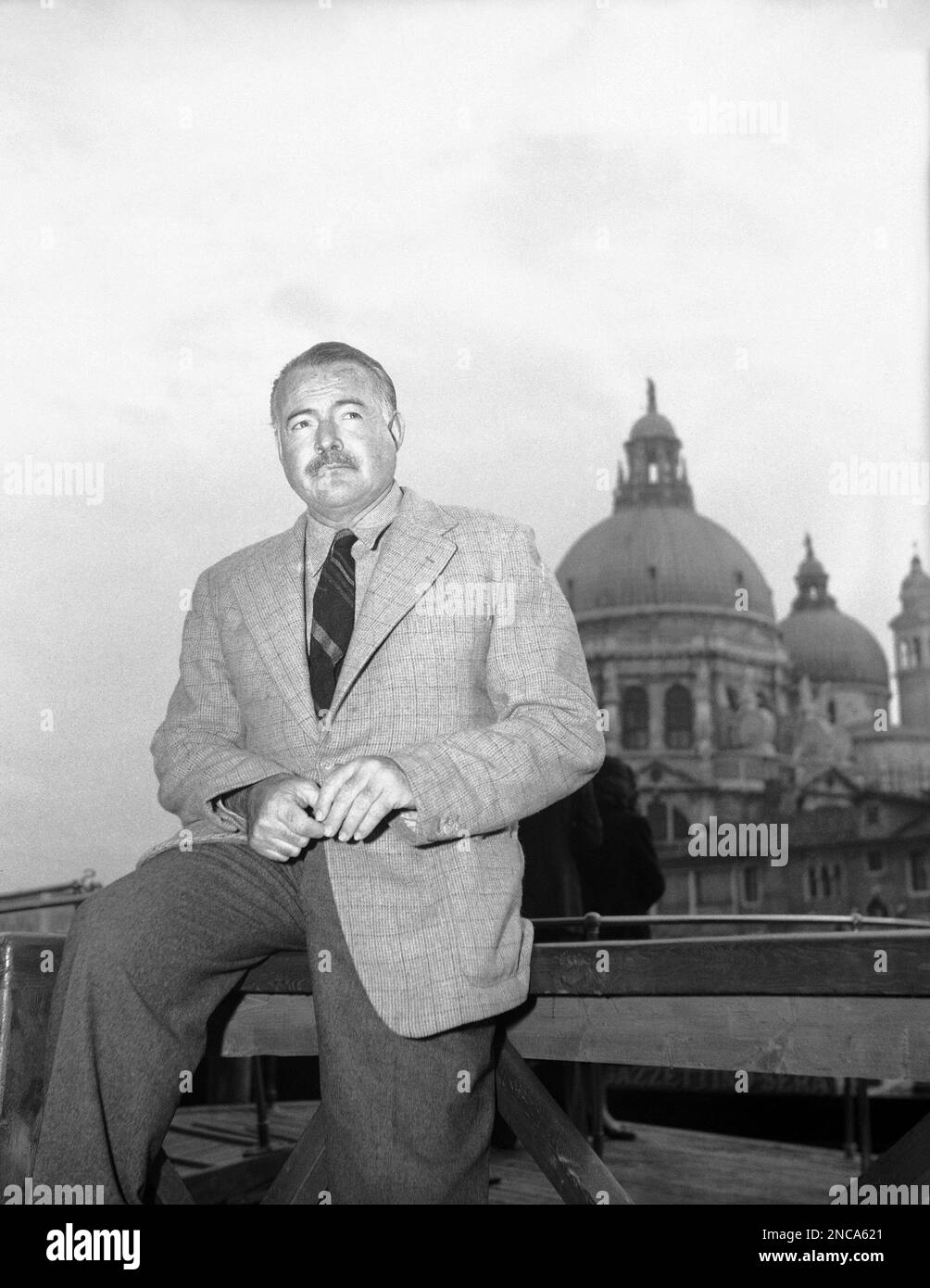 Ernest Hemingway famed American writer, visiting Venice on Oct. 23 ...