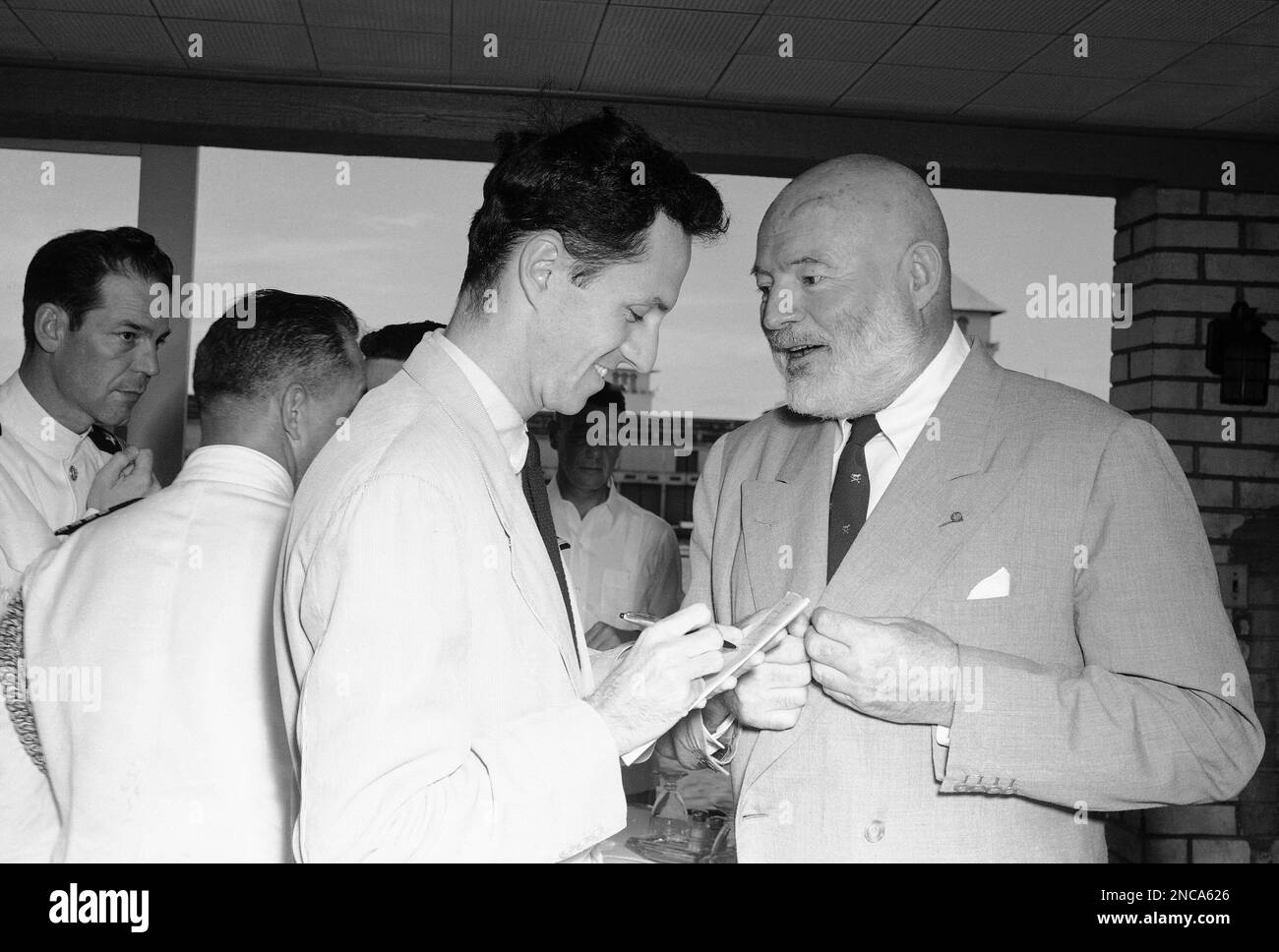 Author Ernest Hemingway, a long-time resident of Cuba, receives the ...