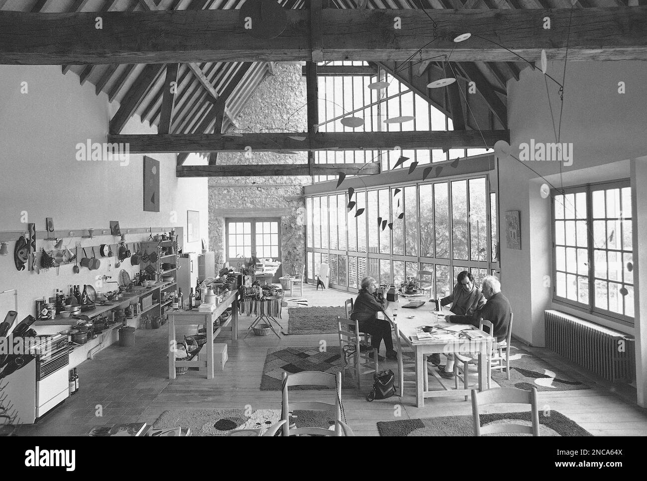 Alexander Calder and his wife at their home in Sache, France on Feb. 23 ...