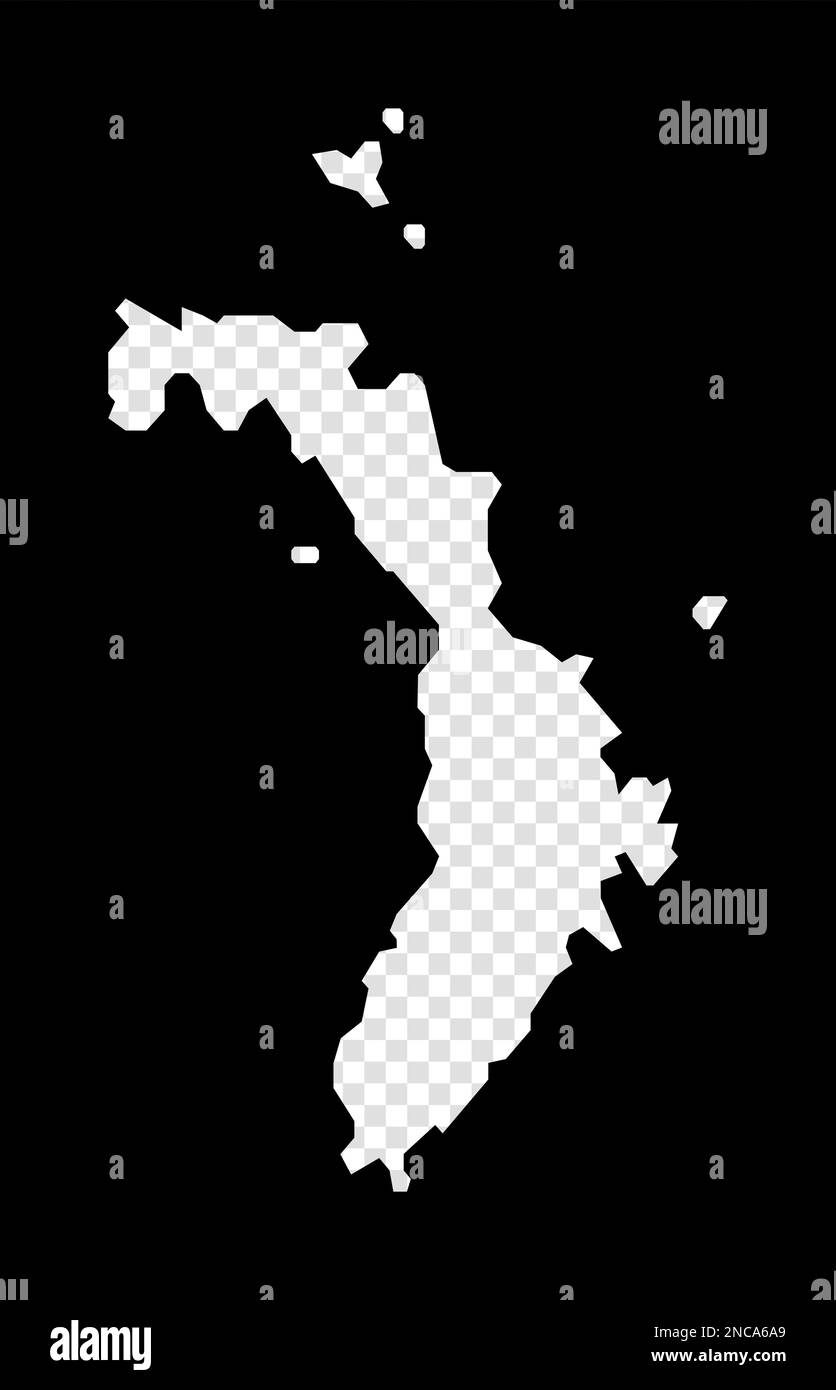 Stencil map of Lord Howe Island. Simple and minimal transparent map of Lord Howe Island. Black ...