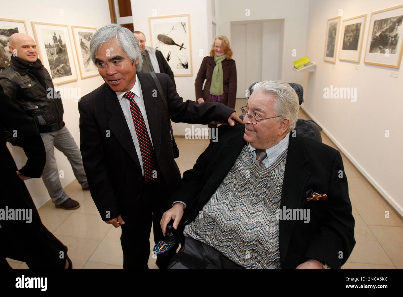 Associated Press photographers Nick Ut and Horst Faas attend the 'Henri ...