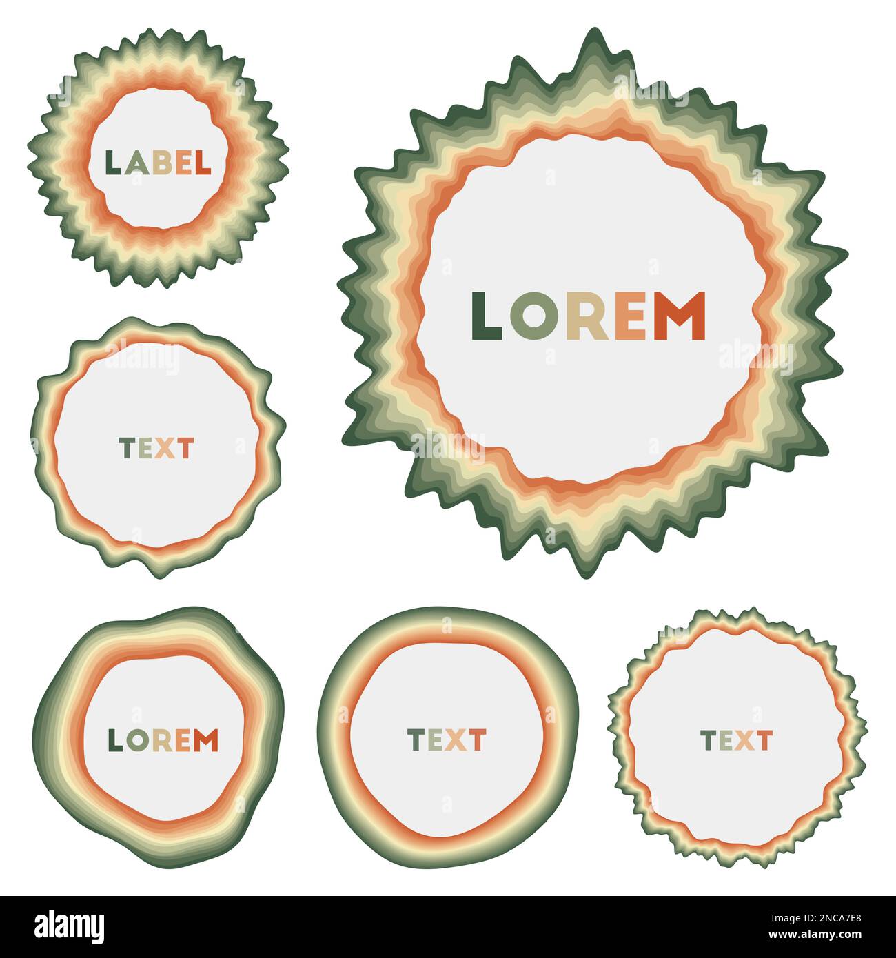 Round banners set. Amazing circular backgrounds. Modern vector ...