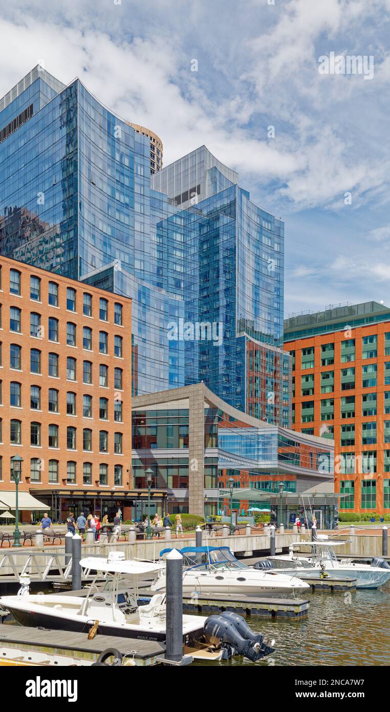InterContinental Boston, sheathed in blue glass, reflects downtown in ...