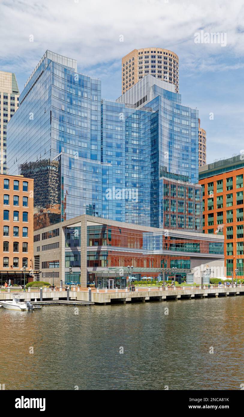 InterContinental Boston, sheathed in blue glass, reflects downtown in ...