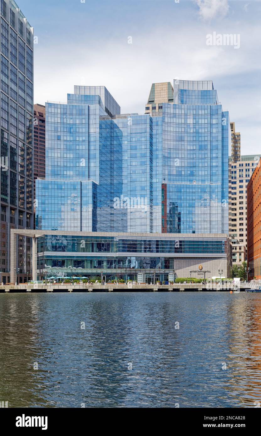 InterContinental Boston, sheathed in blue glass, reflects downtown in ...